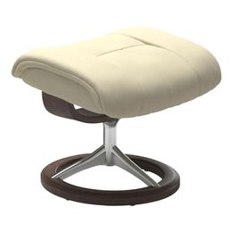 Fu&szlig;hocker stressless, B:55cm H:41cm T:39cm, beige, Leder BATICK: BATICK ist ein leicht korrigiertes, durchgef&auml;rbtes und genarbtes M&ouml;belleder, bei dem