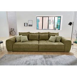 Jockenh&ouml;fer Big-Sofa, B:306cm H:83cm T:134cm, gr&uuml;n, JOCKENH&Ouml;FER GRUPPE, Feinstruktur (100% Polyester) in Sitz, R&uuml;cken- und Zierkissen;Luxus-Microfaser Alca Top