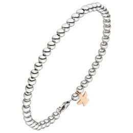 Jobo Damen Armband "Kugelarmband Engel Schutzengel", 19cm, Ros&eacute;gold 585 Wei&szlig;gold 585ros&eacute;gold 585, Ros&eacute;gold 585, Wei&szlig;gold 585, Armb&auml;nder, 585 Wei&szlig;gold