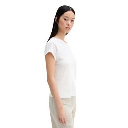 Marc O'Polo MARC O'POLO Damen T-Shirt "aus weichem Baumwoll-Slub-Jersey"wei&szlig;, Basic, Gr. XL, unifarben, Obermaterial: 100% Baumwolle, Shirts