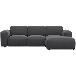 Ecksofa FLEXLUX, B:251cm H:73cm T:171cm, grau, 100% Polyester, Wohnzimmer, Sofas, "Lucera Chaislongue rechts oder links, L-Form, bequem", modern &