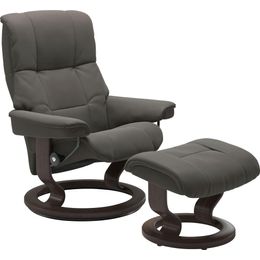 Fu&szlig;hocker stressless, B:55cm H:38cm T:39cm, grau, Leder BATICK: BATICK ist ein leicht korrigiertes, durchgef&auml;rbtes und genarbtes M&ouml;belleder, bei dem