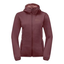 Jack Wolfskin Damen Softshelljacke "WINDHAIN HOODY W", rot, Gr. S, Hauptmaterial: 100% Polyester, Jacken
