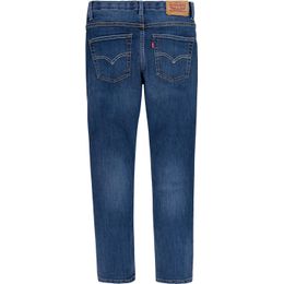 LEVI'S KIDS Jungen Stretch-Jeans "LVB 512 SLIM TAPER JEANS", blau, Gr. 14, Denim/Jeans, Obermaterial: 60% Baumwolle, 25% Polyester, 14% Polyamid, 1%