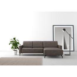 Sit & More Ecksofa SIT & MORE, B:251cm H:84cm T:163cm, braun, Wohnzimmer, Sofas, "Bailando L-Form", wahlweise mit Kopfteilverstellung und Vorziehsitz, motorisch