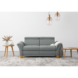 2,5-Sitzer Home Affaire, B:185cm H:84cm T:93cm, grau, 100% Polyester, Sofas, "Lindgren", wahlweise mit TV-Funktion, links oder beidseitig,