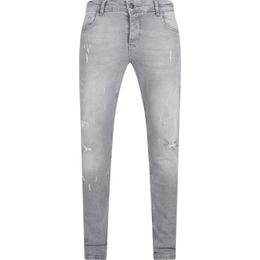2Y Premium Herren Bequeme Jeans "2Y Premium Herren 2Y Skinny Fit Jeans"grau, Gr. 34, unifarben, 97% Baumwolle, 3% Elasthan, Jeans