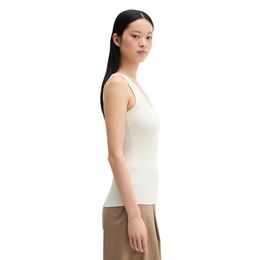 Marc O'Polo MARC O'POLO Damen T-Shirt "aus Bio-Baumwoll-Stretch-Jersey", wei&szlig;, Gr. XXL, unifarben, Obermaterial: 97% Baumwolle, 3% Elasthan, Shirts