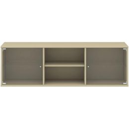 Lowboard, B:133cm H:42cm T:32,5cm, beige, HAMMEL FURNITURE, Wohnzimmer, Sideboards, "Mistral, Hochwertig Schrank, h&auml;ngend/stehend montierbar", mit