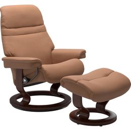 Fu&szlig;hocker stressless, B:57cm H:39cm T:40cm, braun, Leder BATICK: BATICK ist ein leicht korrigiertes, durchgef&auml;rbtes und genarbtes M&ouml;belleder, bei dem