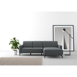 Sit & More Ecksofa SIT & MORE, B:251cm H:84cm T:163cm, grau, Wohnzimmer, Sofas, "Bailando L-Form", wahlweise mit Kopfteilverstellung und Vorziehsitz, motorisch