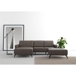 Sit & More Ecksofa SIT & MORE, B:251cm H:84cm T:163cm, braun, Wohnzimmer, Sofas, "Bailando L-Form", wahlweise mit Kopfteilverstellung und Vorziehsitz, motorisch