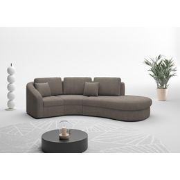 Sit & More Ecksofa SIT & MORE, B:266cm H:88cm T:230cm, braun, 100% Polyester, Wohnzimmer, Sofas, "Jazz L-Form", In weiteren Gr&ouml;&szlig;en erh&auml;ltlich