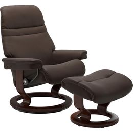 Fu&szlig;hocker stressless, B:57cm H:39cm T:40cm, braun, Leder BATICK: BATICK ist ein leicht korrigiertes, durchgef&auml;rbtes und genarbtes M&ouml;belleder, bei dem