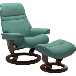 Fu&szlig;hocker stressless, B:57cm H:39cm T:40cm, gr&uuml;n, Leder BATICK: BATICK ist ein leicht korrigiertes, durchgef&auml;rbtes und genarbtes M&ouml;belleder, bei dem
