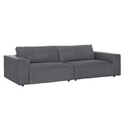Big-Sofa Musterring, B:292cm H:81cm T:124cm, grau, Flachgewebe FLORIS (100% Polyester);Flachgewebe VALMONT (60% Baumwolle/ 40% Leinen);Microfaser