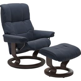 Fu&szlig;hocker stressless, B:55cm H:38cm T:39cm, blau, Leder BATICK: BATICK ist ein leicht korrigiertes, durchgef&auml;rbtes und genarbtes M&ouml;belleder, bei dem