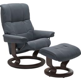 Fu&szlig;hocker stressless, B:55cm H:38cm T:39cm, blau, Leder BATICK: BATICK ist ein leicht korrigiertes, durchgef&auml;rbtes und genarbtes M&ouml;belleder, bei dem