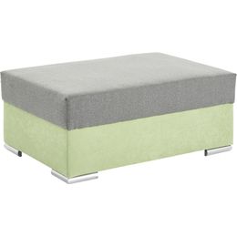 Hocker Collection AB, B:100cm H:40cm T:70cm, gr&uuml;n, Struktur (100% Polyester);Kunstleder SOFTLUX / Struktur (80% Polyester; 20% Polyacryl);Microfaser