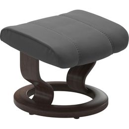 Fu&szlig;hocker stressless, B:54cm H:38cm T:39cm, grau, Leder BATICK: BATICK ist ein leicht korrigiertes, durchgef&auml;rbtes und genarbtes M&ouml;belleder, bei dem