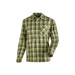 Maier Sports Herren Funktionshemd "Claas"dunkelgelb, Gr. 52, 85% Polyester, 15% Viscose, Hemden, Herren Hemd, langarm Karohemd f&uuml;r Outdoor und