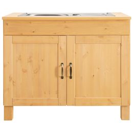 Sp&uuml;lenschrank Home Affaire, B:100cm H:85cm T:50cm, beige, K&uuml;che, Schr&auml;nke, "Alby", Breite 100 cm, 1 Fach