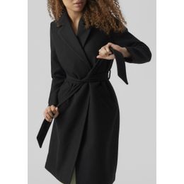 V&eacute;ro Moda VERO MODA Damen Langmantel "VMFORTUNEAYA SS23 LONG COAT NOOS", schwarz, Gr. XL, unifarben, Web, Obermaterial: 100% Polyester, M&auml;ntel