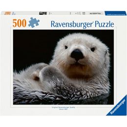 Ravensburger Kinder Puzzle "S&uuml;&szlig;er kleiner Otter", bunt, Pappe, B:49cm H:36cm, Puzzles, Made in Germany