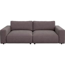 Big-Sofa Musterring, B:252cm H:81cm T:124cm, braun, Flachgewebe FLORIS (100% Polyester);Flachgewebe VALMONT (60% Baumwolle/ 40% Leinen);Microfaser
