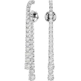 Swarovski Damen Paar Ohrh&auml;nger "Schmuck Geschenk Matrix Drop-Ohrh&auml;nger", Metall, silber, Metall, Ohrringe, mit Swarovski Kristall