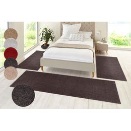 Bettumrandung Hanse Home, H:13mm, grau, Obermaterial: 100% Polypropylen, Schlafzimmer, Bettumrandungen, "Pure 100", Kurzflor, Unifarben, Teppich,