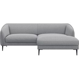 Ecksofa FLEXLUX, B:218cm H:74cm T:149cm, grau, 100% Polyester, Wohnzimmer, Sofas, "Belle Designsofa, bequem durch Kaltschaum im Sitz, OTTOs Choice",