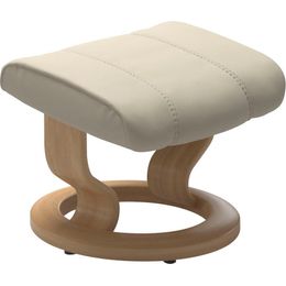 Fu&szlig;hocker stressless, B:54cm H:38cm T:39cm, beige, Leder BATICK: BATICK ist ein leicht korrigiertes, durchgef&auml;rbtes und genarbtes M&ouml;belleder, bei dem