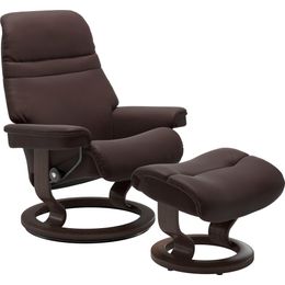 Fu&szlig;hocker stressless, B:57cm H:39cm T:40cm, braun, Leder BATICK: BATICK ist ein leicht korrigiertes, durchgef&auml;rbtes und genarbtes M&ouml;belleder, bei dem