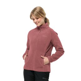 Jack Wolfskin Damen Fleecejacke "MOONRISE FZ W", rot, Gr. XXL, Fleece, Obermaterial: 100% Polyester, Jacken, Atmungsaktiv, leicht, &Uuml;bergangsjacke