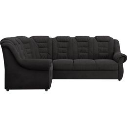 Ecksofa Home Affaire, B:266cm H:102cm T:216cm, grau, 100% Polyester, Wohnzimmer, Sofas, "Boston L-Form", mit hoher R&uuml;ckenlehne, wahlweise mit
