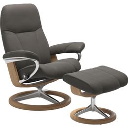 Relaxsessel stressless, B:82cm H:102cm T:72cm, grau, Leder BATICK: BATICK ist ein leicht korrigiertes, durchgef&auml;rbtes und genarbtes M&ouml;belleder, bei
