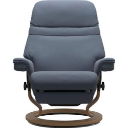 Relaxsessel stressless, B:88cm H:103cm T:78cm, blau, Leder BATICK: BATICK ist ein leicht korrigiertes, durchgef&auml;rbtes und genarbtes M&ouml;belleder, bei