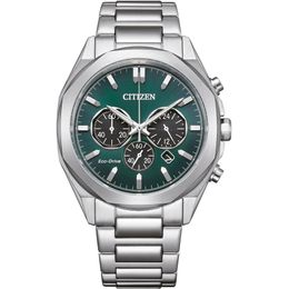 Citizen Herren Chronograph, silber, Armbanduhren, Armbanduhr, Herrenuhr, Solar, Stoppfunktion, Edelstahlarmband