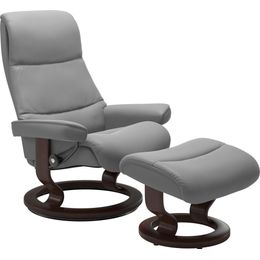 Fu&szlig;hocker stressless, B:57cm H:40cm T:47cm, grau, Leder BATICK: BATICK ist ein leicht korrigiertes, durchgef&auml;rbtes und genarbtes M&ouml;belleder, bei dem