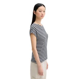 Marc O'Polo MARC O'POLO Damen T-Shirt "aus weichem Baumwoll-Slub-Jersey"schwarz, Basic, Gr. XXS, gestreift, Obermaterial: 100% Baumwolle, Shirts