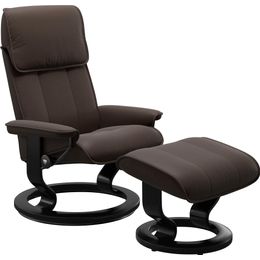 Fu&szlig;hocker stressless, B:55cm H:38cm T:39cm, braun, Leder BATICK: BATICK ist ein leicht korrigiertes, durchgef&auml;rbtes und genarbtes M&ouml;belleder, bei dem