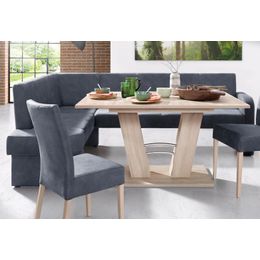 Eckbank Home Affaire, B:210cm H:89cm T:160cm, blau, 100% Polyester Primabelle ( Microfaser );100% Polyester Duncan ( Luxus-Microfaser), Esszimmer,