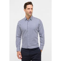 Eterna Herren Langarmhemd "MODERN FIT"dunkelblau, Gr. 45, Satin, 100% Baumwolle, Hemden, NON IRON (b&uuml;gelfrei)
