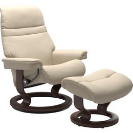 Fu&szlig;hocker stressless, B:57cm H:39cm T:40cm, beige, Leder BATICK: BATICK ist ein leicht korrigiertes, durchgef&auml;rbtes und genarbtes M&ouml;belleder, bei dem