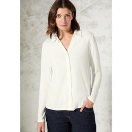 Cecil Damen Langarmshirt, wei&szlig;, Gr. XXL, unifarben, Stoff, 48% Modal, 47% Baumwolle, 5% Elasthan, Shirts, aus Baumwolle mit Stretchante