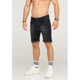 behype Herren Shorts "MALAY", schwarz, Gr. 32, 98% Baumwolle, 2% Elasthan, Hosen, im klassischen 5-Pocket-Stil