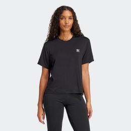 Damen T-Shirt "SNAKESKIN TREFOIL", schwarz, Gr. S, adidas originals, Obermaterial: 69% Modal, 27% Polyester, 4% Elasthan, Shirts, Oversize-Passform,