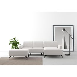 Sit & More Ecksofa SIT & MORE, B:251cm H:84cm T:163cm, silber, Wohnzimmer, Sofas, "Bailando L-Form", wahlweise mit Kopfteilverstellung und Vorziehsitz, motorisch