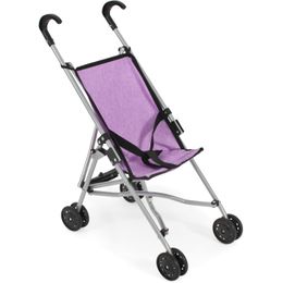 Bayer Chic 2000 CHIC2000 Kinder Puppenbuggy "Mini-Buggy", lila, Kunststoff, Polyester, Stahl, B:28cm H:55cm T:51cm, Puppenwagen